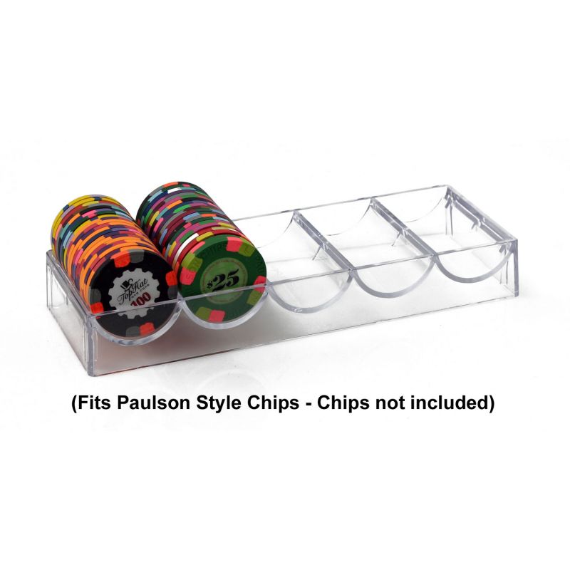 100pc 68mm Casino Style Chip Rack - Fits Paulson Style Poker Chips from ...