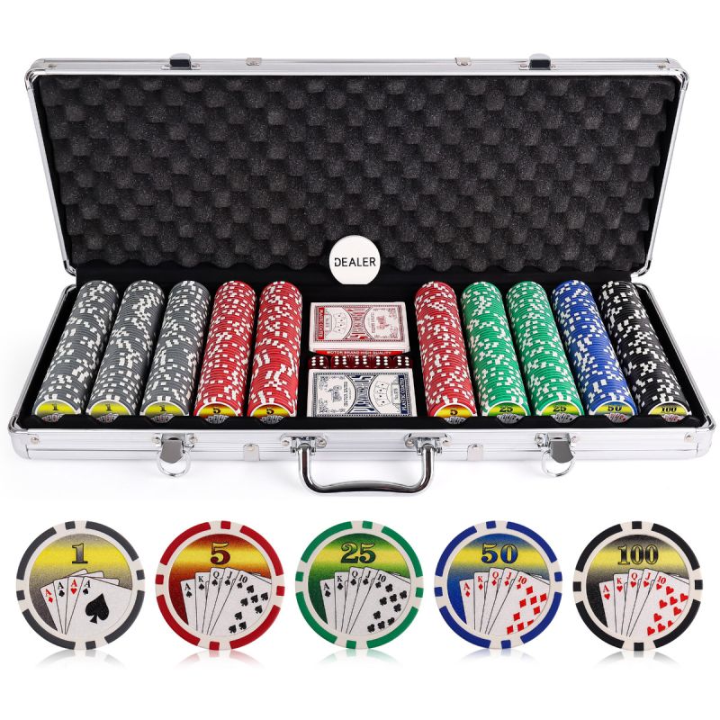 11.5g 500pc Royal Flush Poker Chips Set from Discount Poker Shop